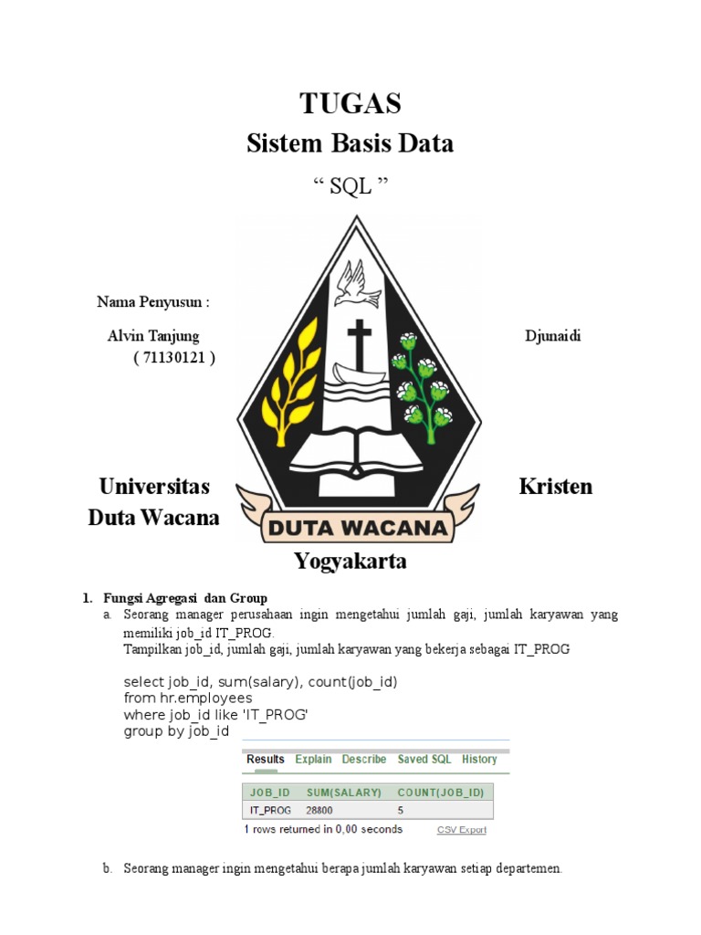 Sistem Basis Data Sql 71130121 Pdf Basis Data Manajemen Data