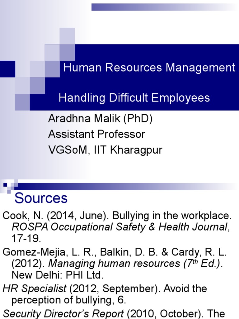 Handling Difficult Employees | PDF | Workplace Bullying | Bullying