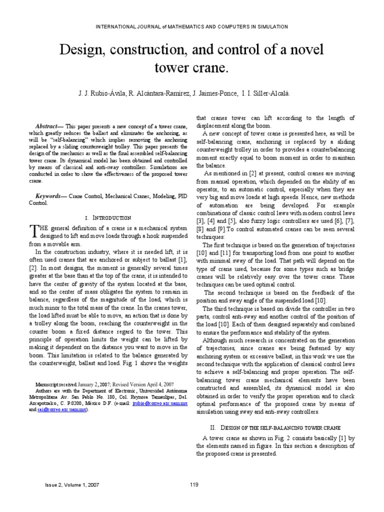 Mcs 18 PDF | PDF | Crane (Machine) | Control Theory
