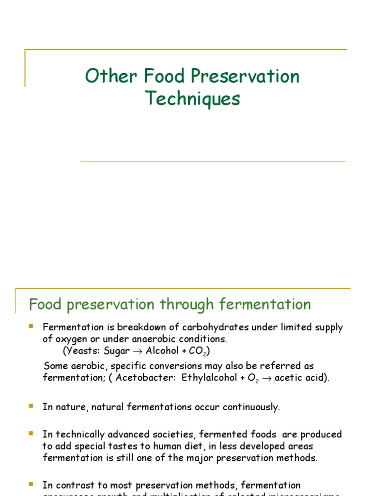 Food Preservation Methods | Fermentation | Food Preservation