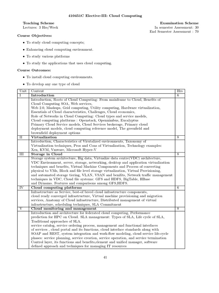 Cloud Computing Course | PDF | Virtual Machine | Cloud Computing