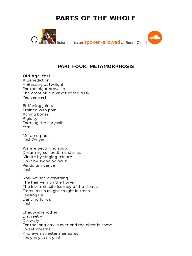 PART FOUR Metamorphosis For Scribd | PDF | Poetry