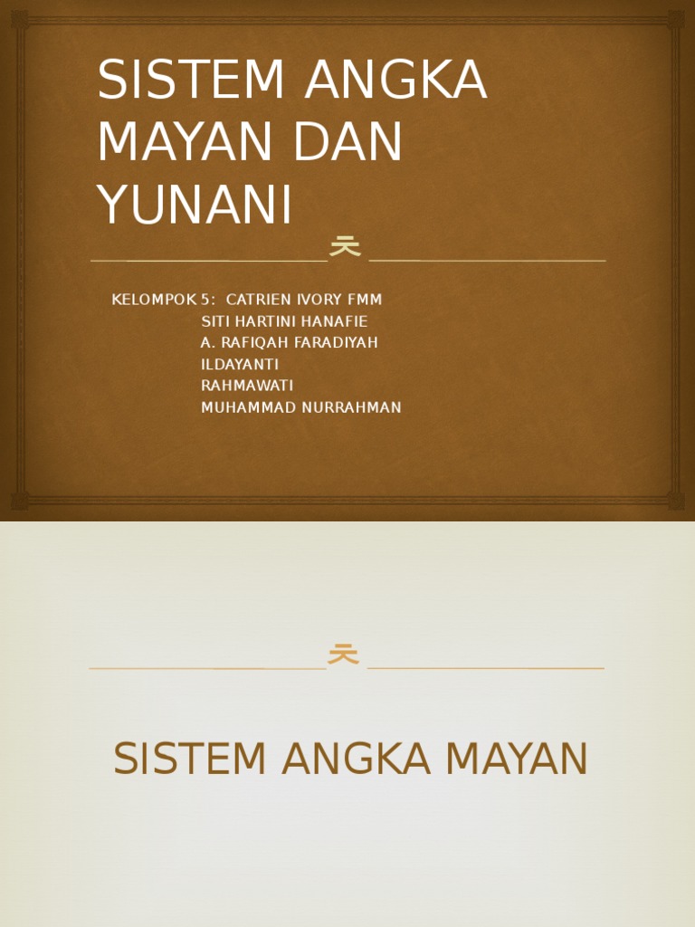Sistem Angka Mayan & Yunani | PDF | Ilmu Sosial