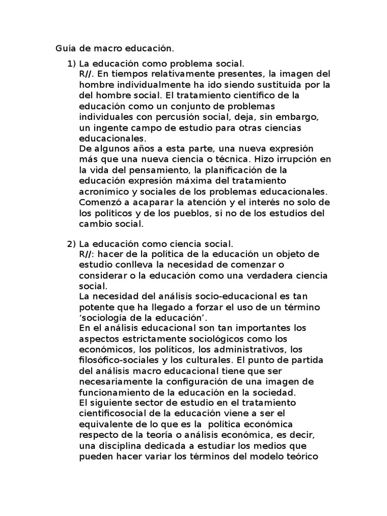 Guia De Macro Educacion 1 Descargar Gratis Pdf Sociedad