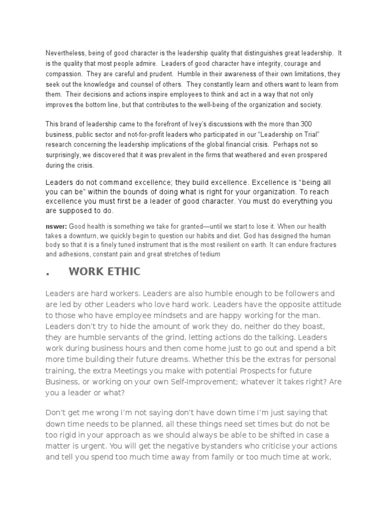 A Lesson On Integrity | PDF | Integrity | Humility