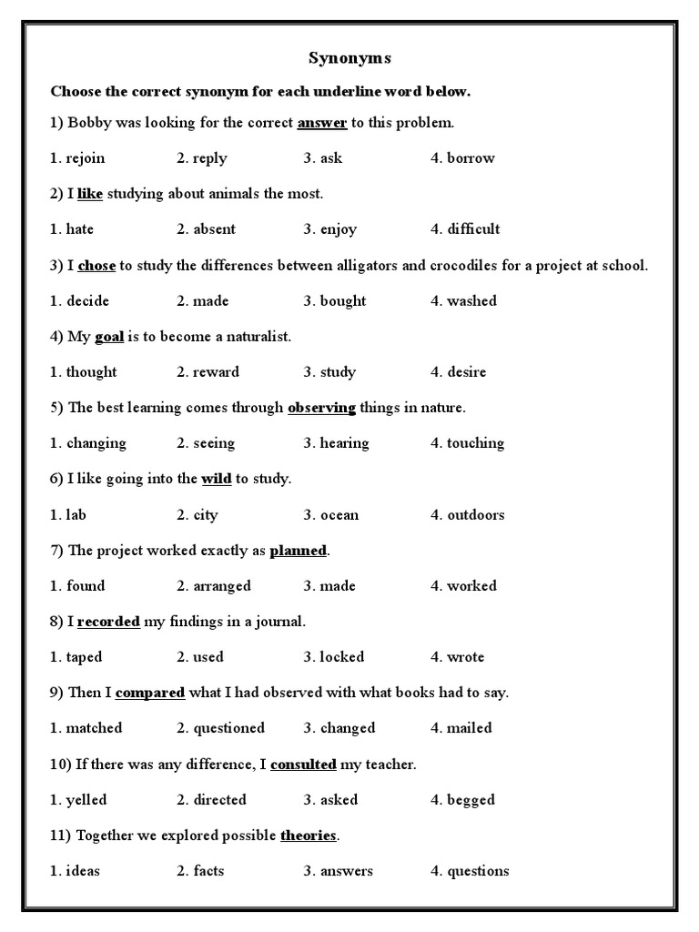 Synonyms Antonyms Worksheet | PDF | Language Arts & Discipline | Home ...