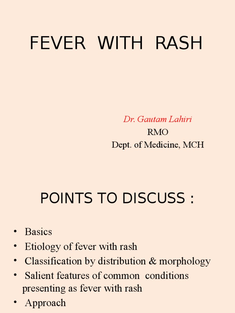 Fever With Rash | PDF | Immunology | Medical Specialties