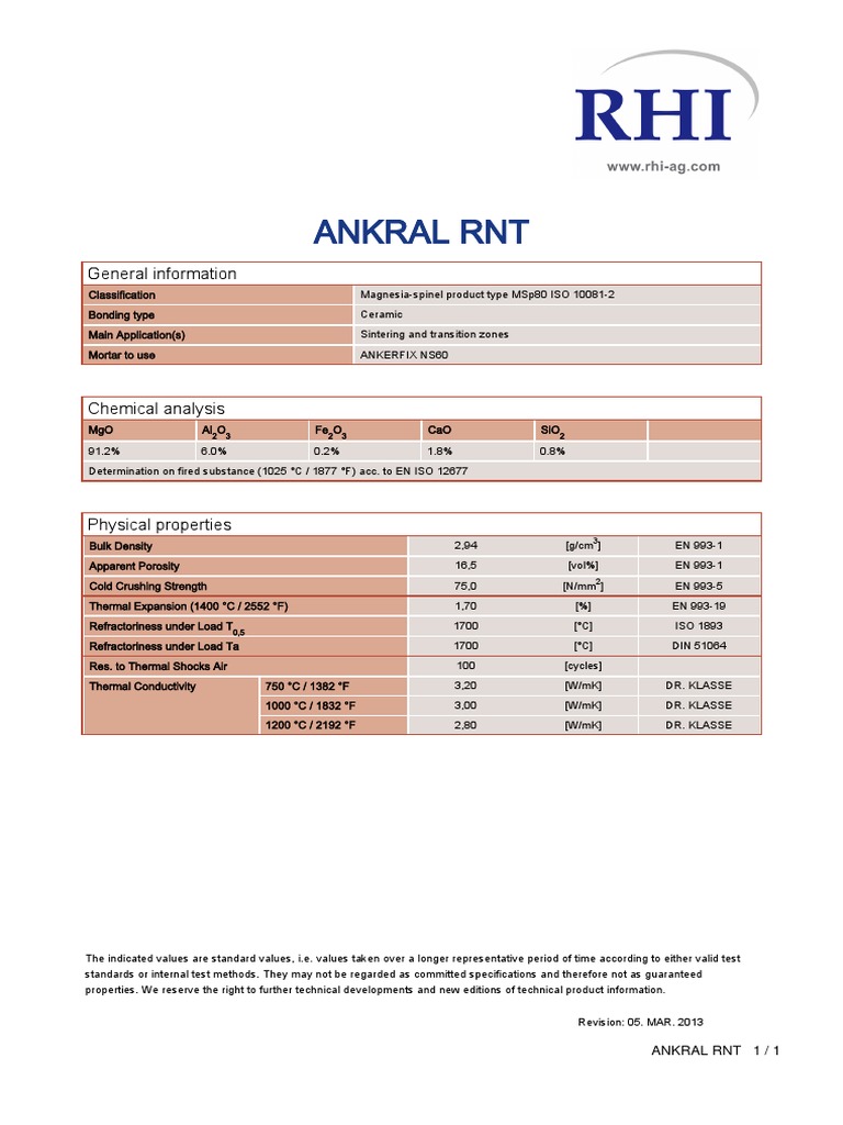 Ankral RNT PDF | PDF | Density | Materials