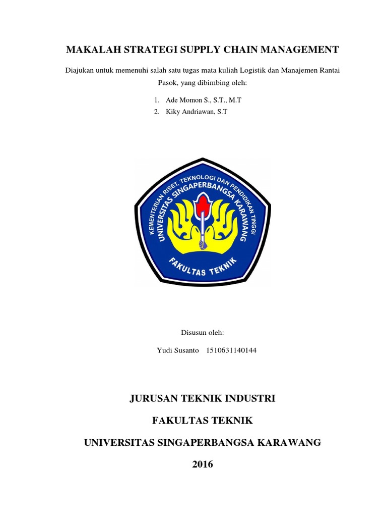 Makalah Strategi SCM PDF | PDF