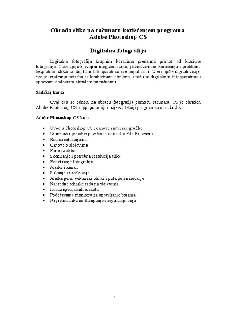 Obrada Slika Na Racunaru | PDF