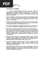 Affidavit of Merit Sample | PDF | Affidavit | Judgment (Law)