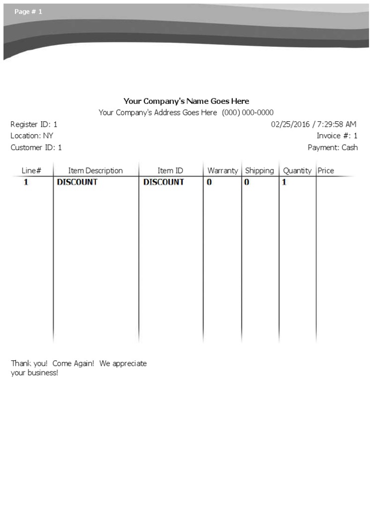 Your Company's Name Goes Here | PDF