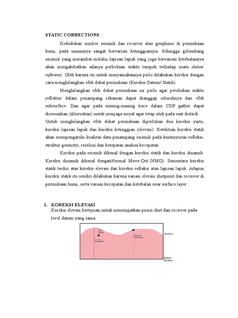 Static Corrections | PDF