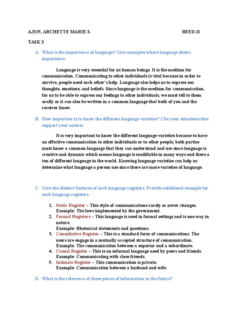 What Is The Importance of Language? | PDF