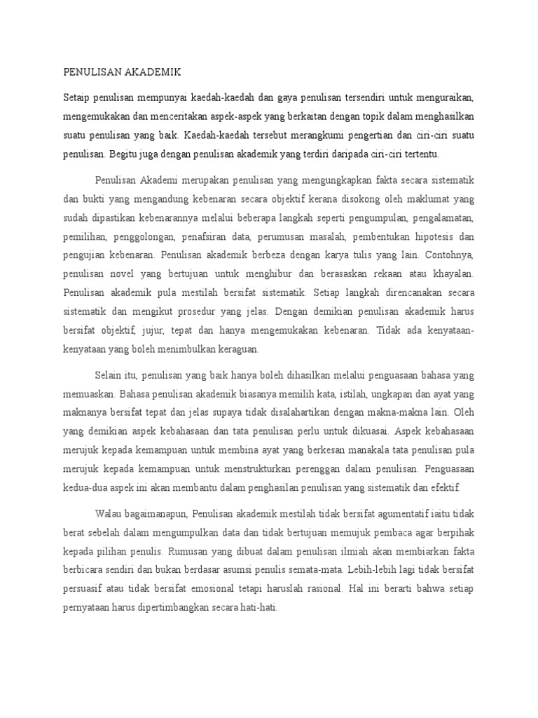 Penulisan Akademik | PDF