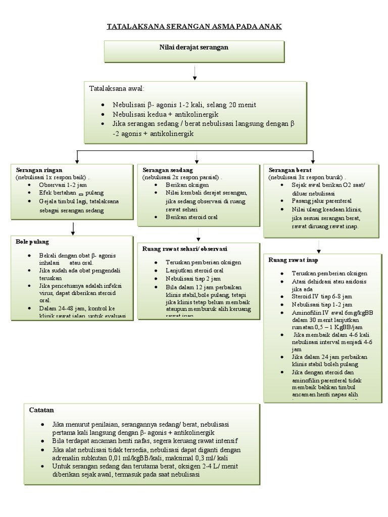 Tatalaksana Serangan Asma Pada Anak | PDF