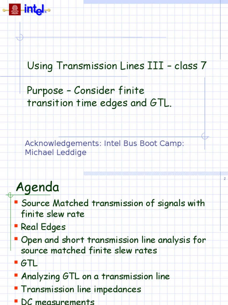 Class07 Using Transmission Lines | PDF | Transmission Line | Integrated Circuit