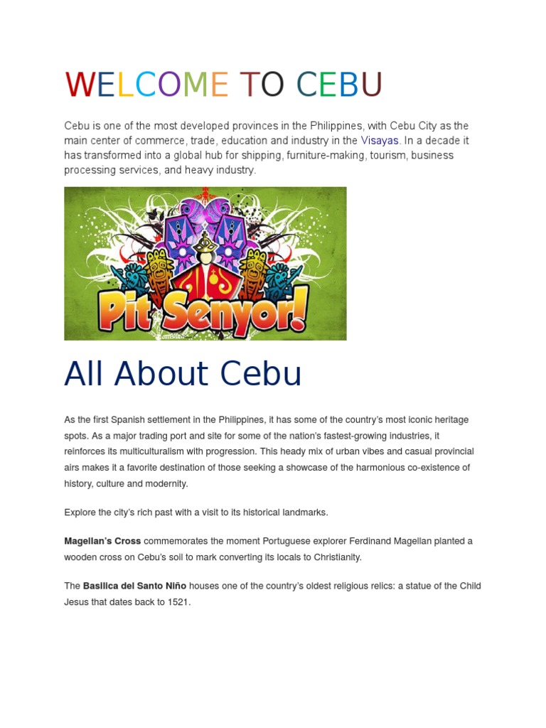 Welcome To Cebu | PDF | Cebu | Transport