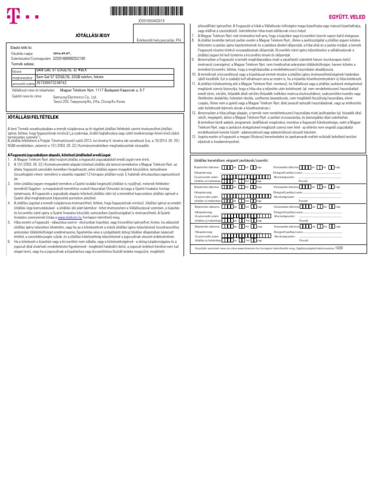 Jotallasi Jegy 2016-09-21 | PDF