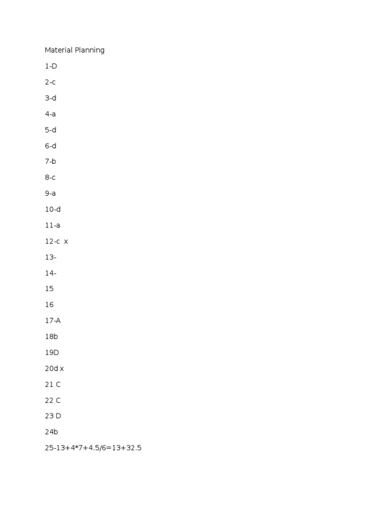Material Planning | PDF