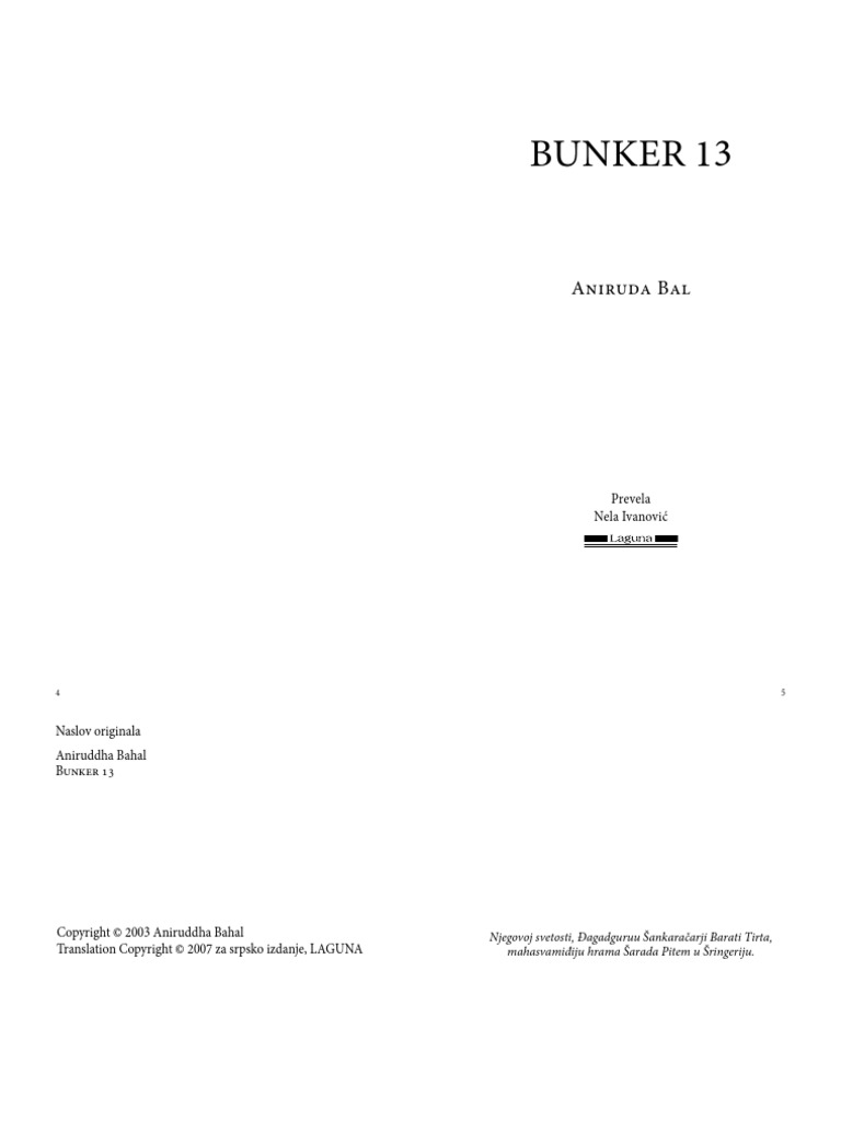 Delfi Bunker 13 Aniruda Bal PDF | PDF