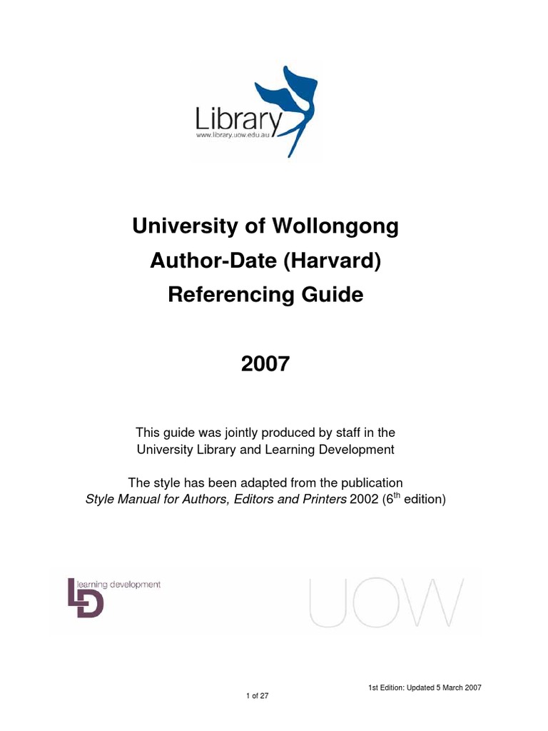 Harvard Ref Guide | PDF | Books | Lecture