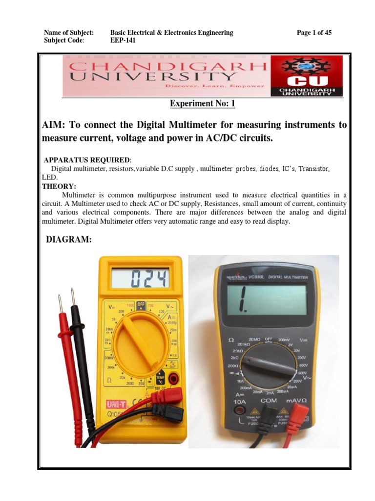 BEEE Lab Manual | PDF | P–N Junction | Ac Power