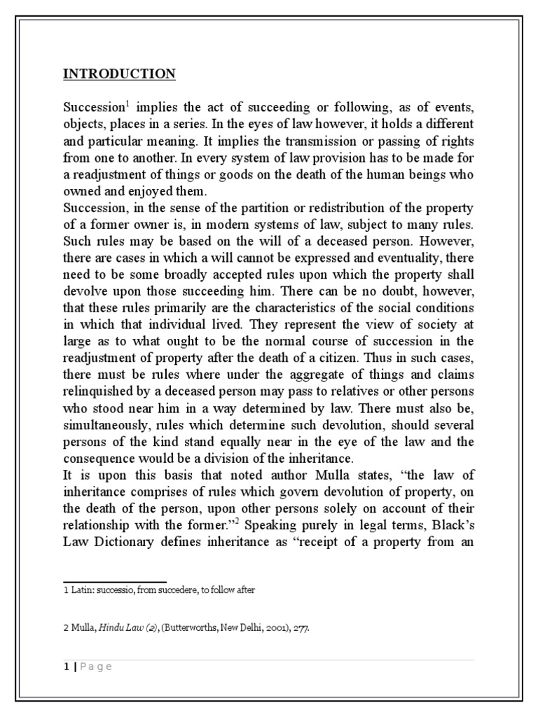 Hindu Assignment | PDF | Inheritance | Intestacy