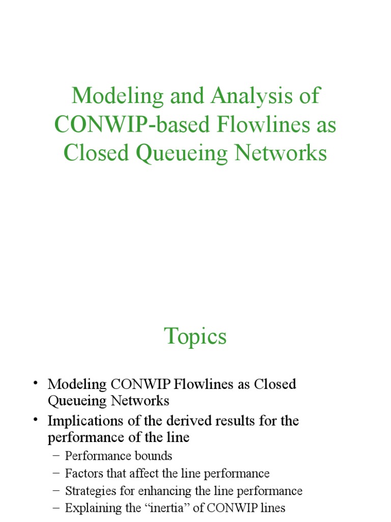 CONWIP | PDF | Systems Theory | Systems Science