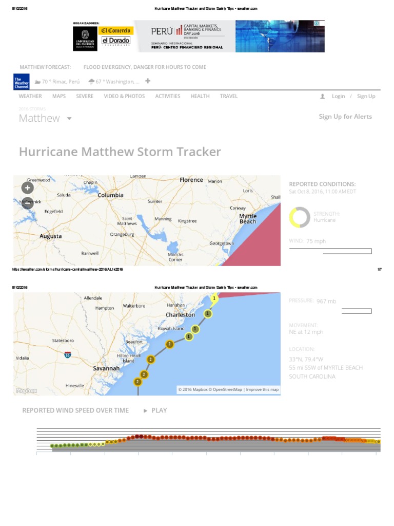 Hurricane Matthew Storm Tracker | PDF | Science & Mathematics