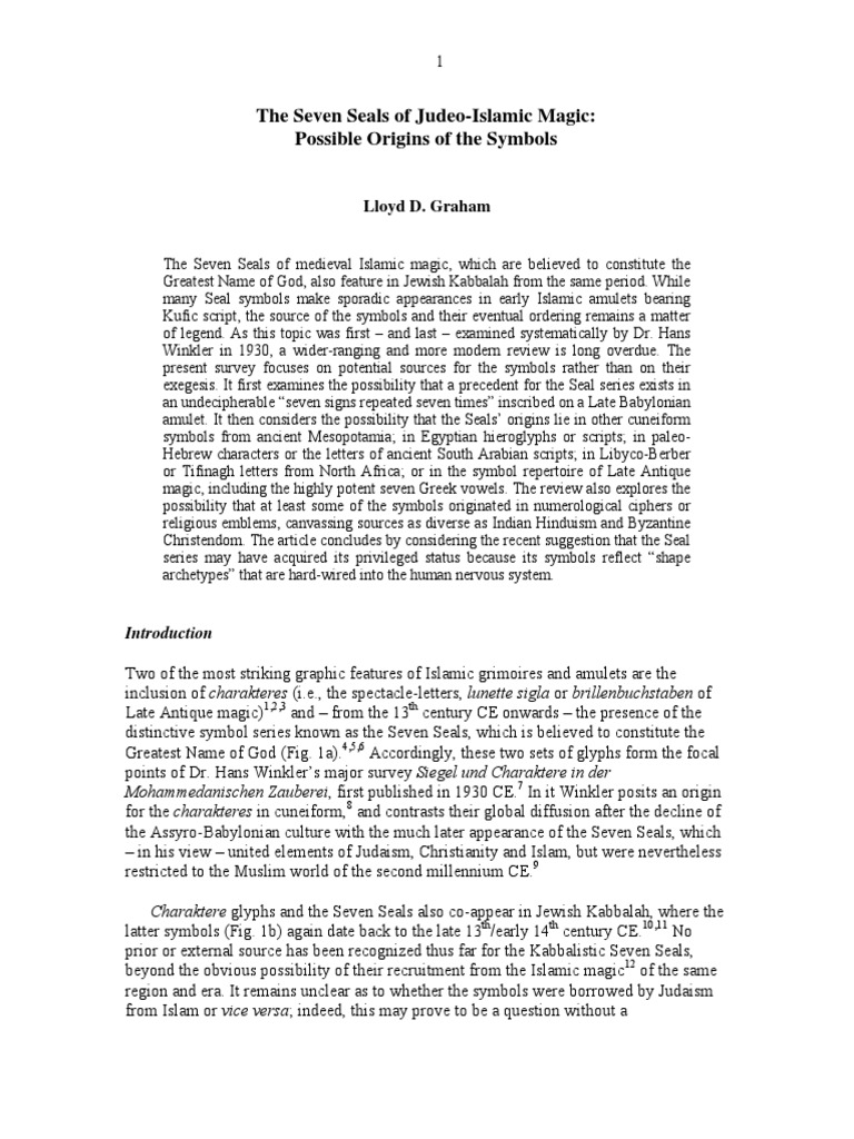 The Seven Seals of Judeo-Islamic Magic P PDF | PDF | Religion And ...