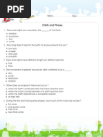 Earth's Rotation and Revolution (Grade 6) - Free Printable Tests and ...