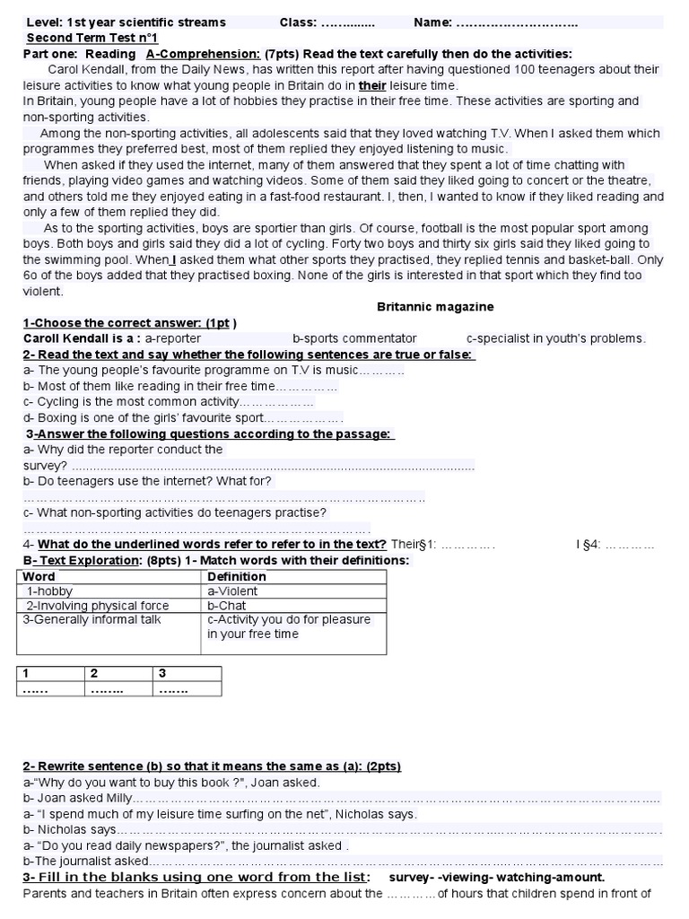 2ND Term Test L | PDF