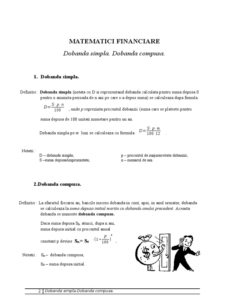 Dobanda simpla, Dobanda compusa