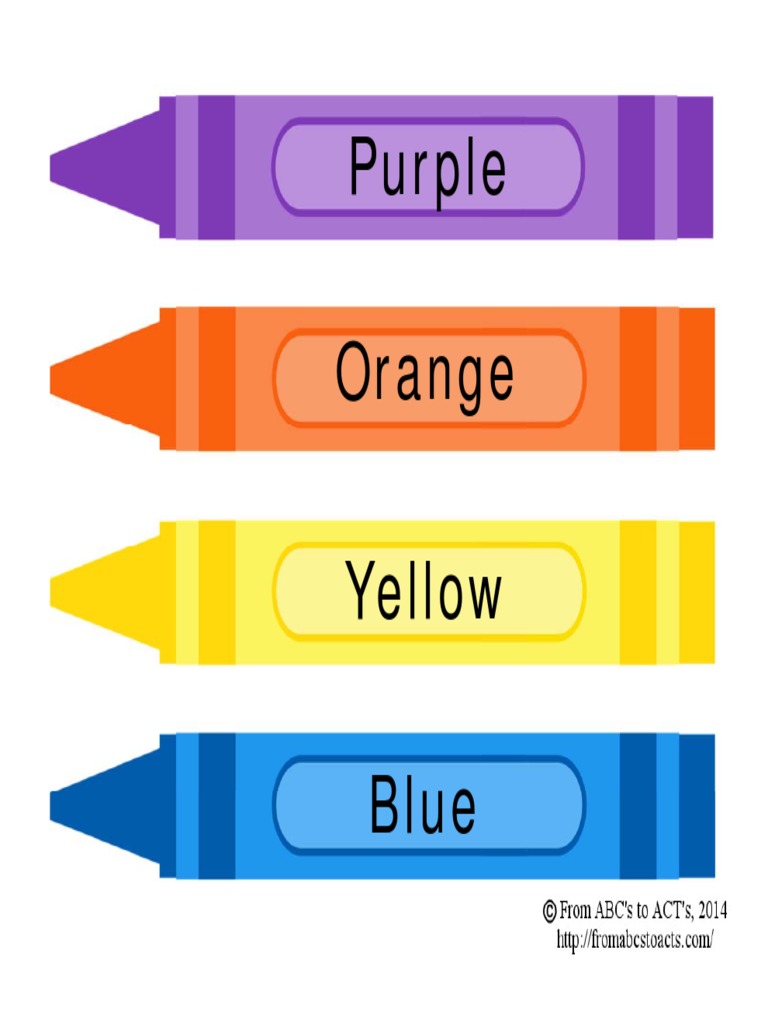 Crayon Color Flashcards PDF | PDF