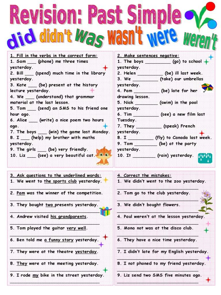 Revision Past Simple | PDF | Languages