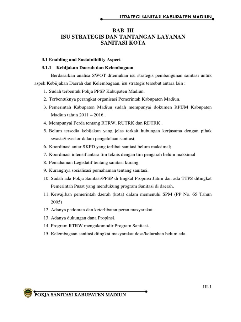 SSK Madiun Bab III | PDF | Ilmu Sosial | Pengembangan Diri