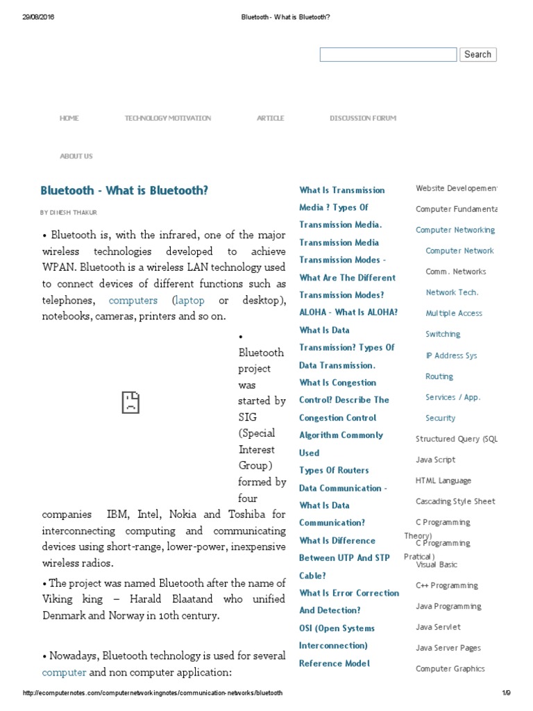 Understanding Bluetooth Technology | PDF | Bluetooth | Ethernet