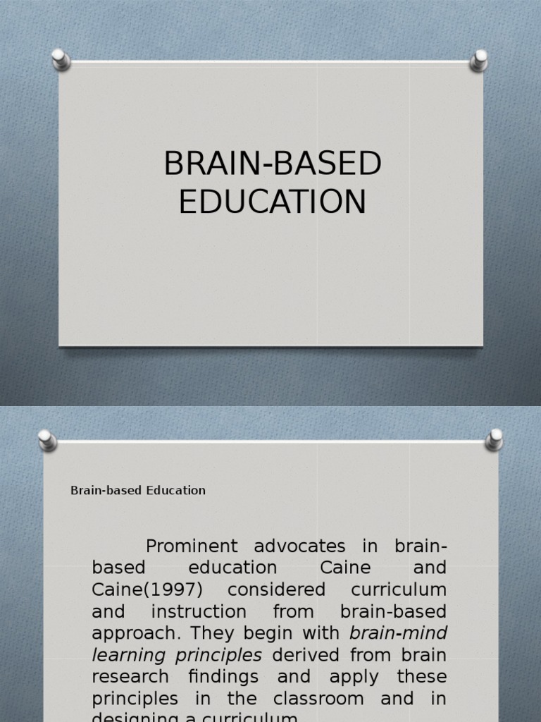 Principles of Brain-Based Education | PDF | Perception | Learning