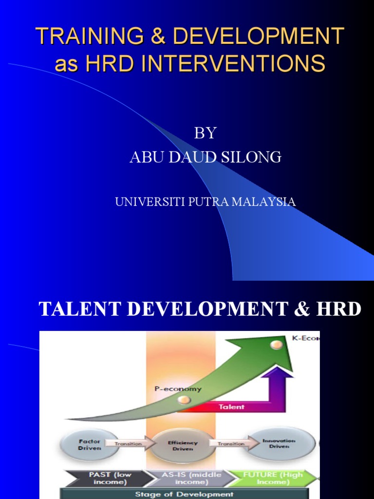 Training & Development As HRD Interventions | PDF | Educational ...