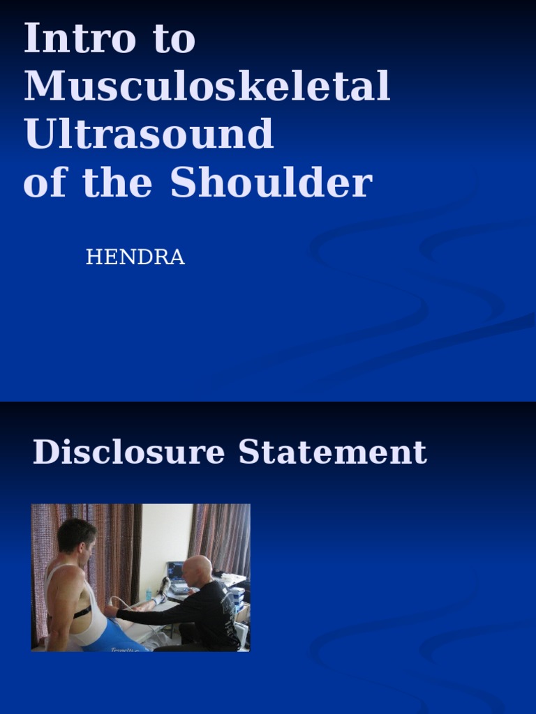 Hill - Workshop - Intro To MSK US Shoulder WS 2014-1 | PDF | Shoulder ...