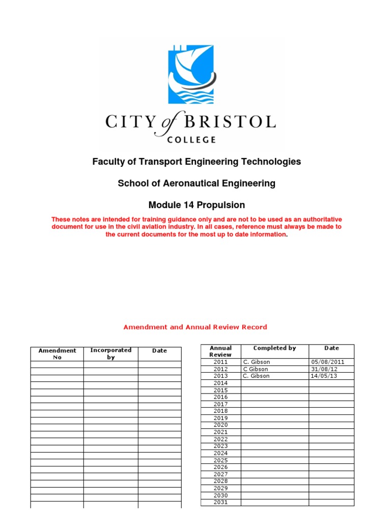 EASA Module 14 B2 Propulsion Notes | PDF | Jet Engine | Gas Turbine