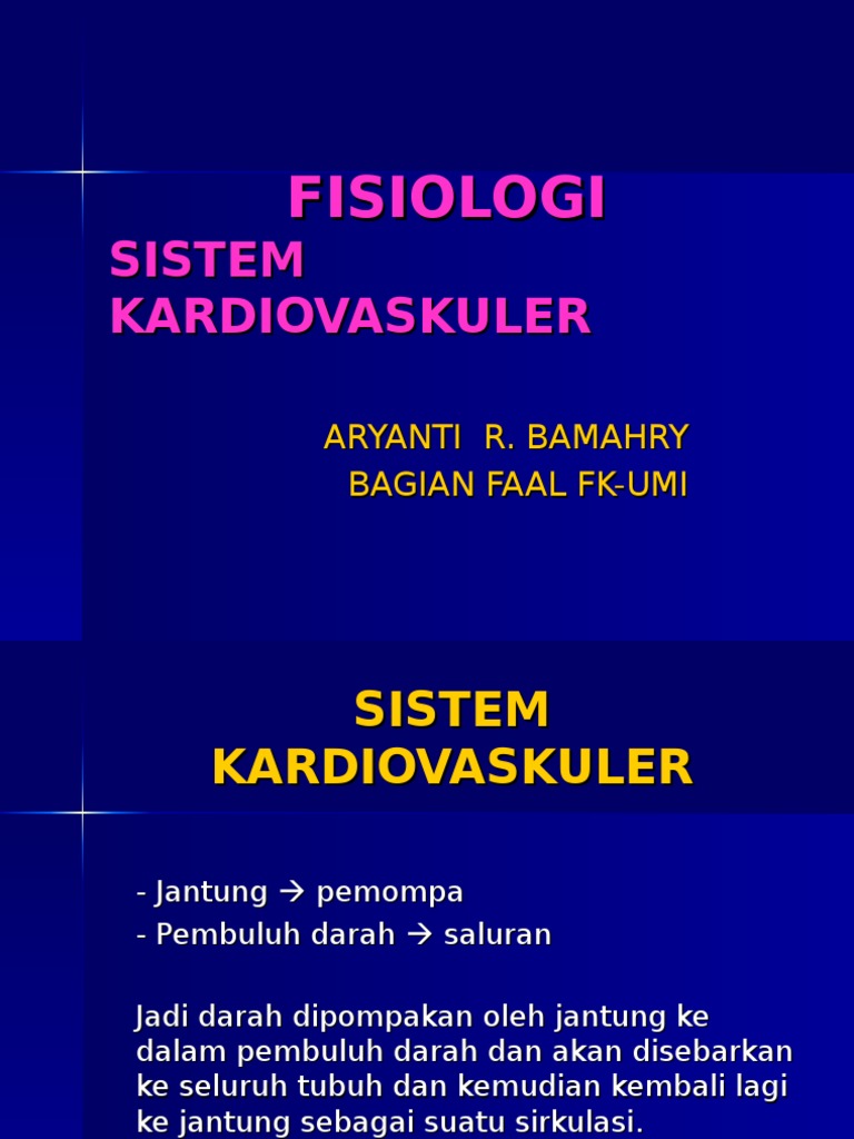 Fisiologi Kardiovaskuler | PDF