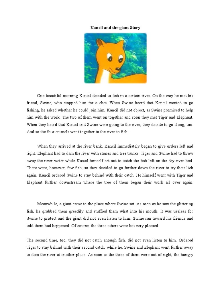 Fabel Kancil and The Giant Story | PDF