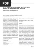 Free Fatty Acid Determination in Oils | PDF