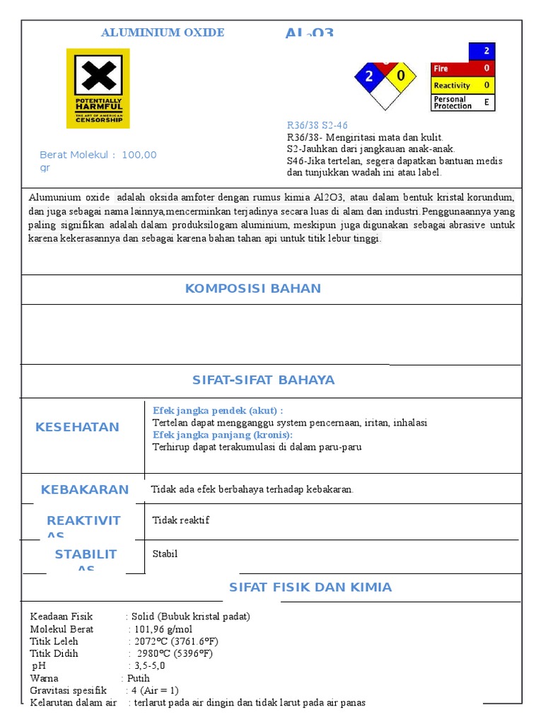 Msds Tawas Print | PDF