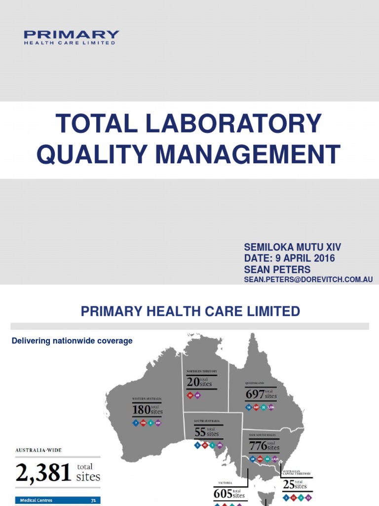 Total Laboratory Quality Management | PDF | Quality Management System ...