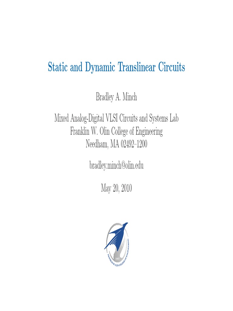 Static and Dynamic Translinear Circuits | PDF | Bipolar Junction Transistor | Electrical Circuits
