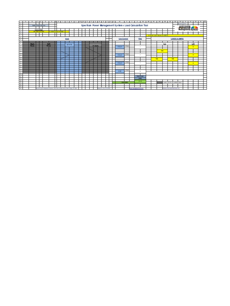 Three Phase Load Calculator | PDF