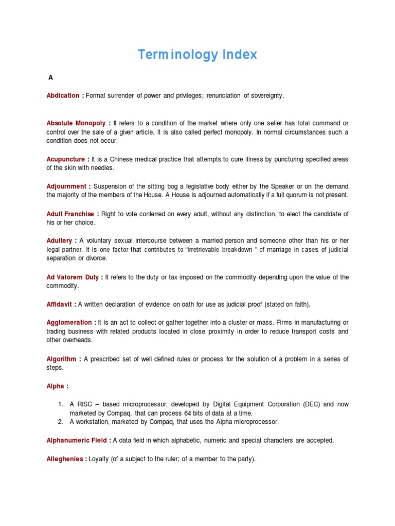 Terminology Index | PDF | Disk Storage | Banks